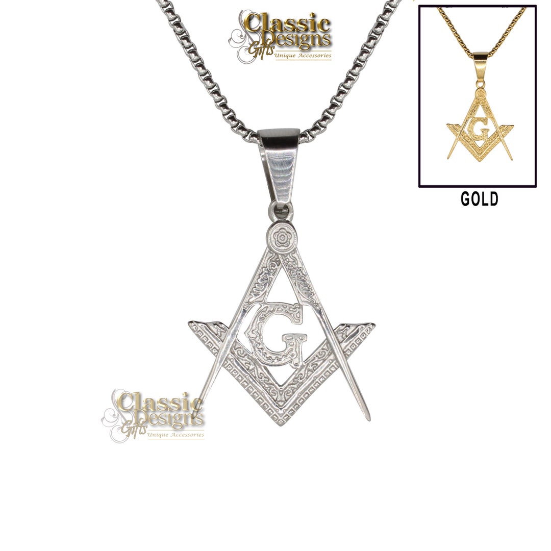 Masonic Master Mason Pendant: Stainless Steel Freemasonry Jewelry - Etsy