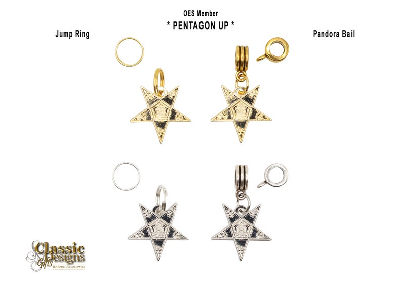 OES Member Charm: Order of the Eastern Star, Silver & Gold Tone - Etsy