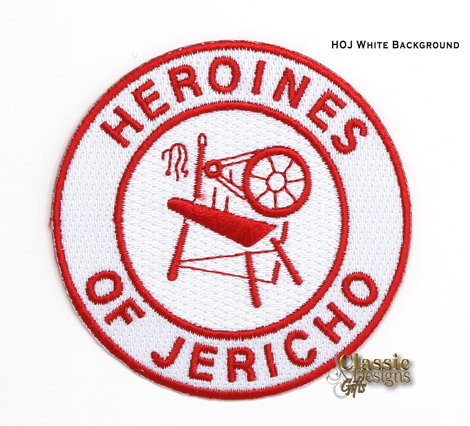 Heroines of Jericho Embroidered Patch: Masonic York Rite Spinning Wheel ...