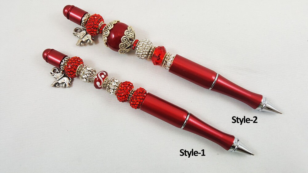 Crimson and Cream Pens Elephant Charms Custom Luxury Pens - Etsy