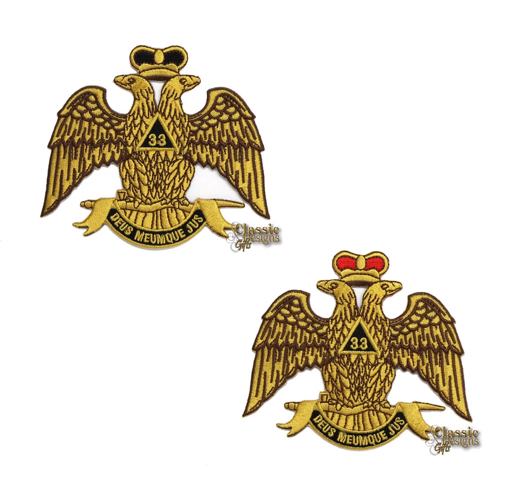 Scottish Rite 33rd Degree Eagle With Crown, Wings Down Spread Out ...