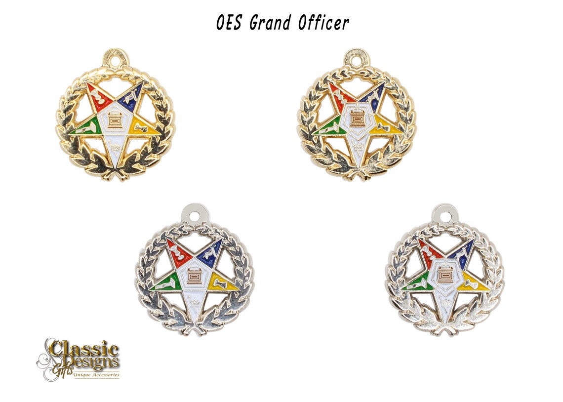 OES Grand Chapter Officer Charms With Wreath Order of the - Etsy