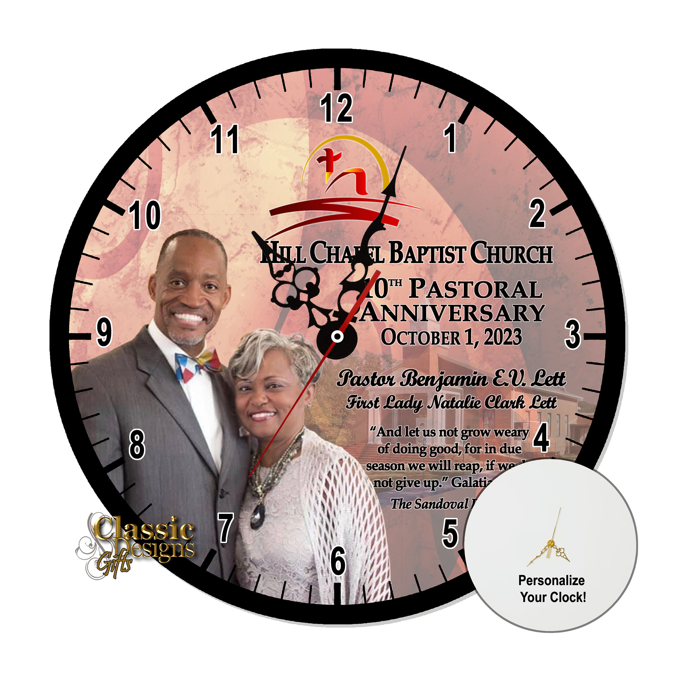 Personalized Pastor Appreciation Wall Clock: Church Gift, Home Decor (10-inch) - Etsy