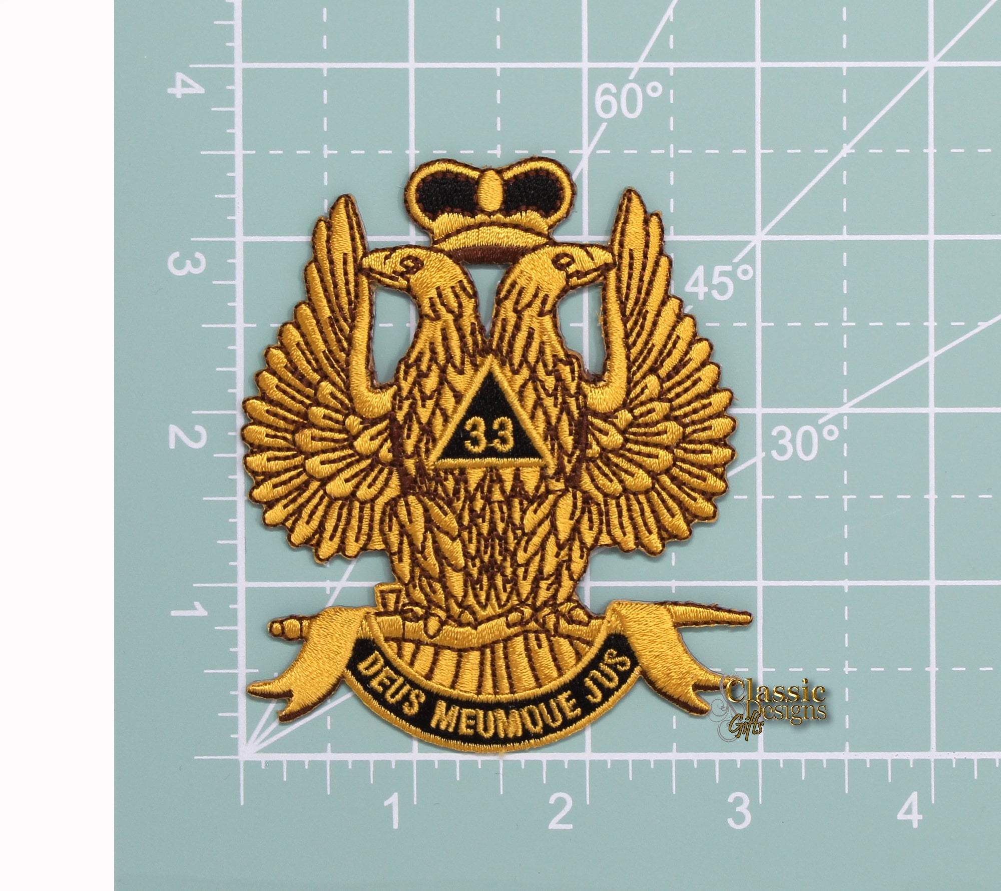 Scottish Rite 33rd Degree Eagle With Crown Wings Up Double - Etsy
