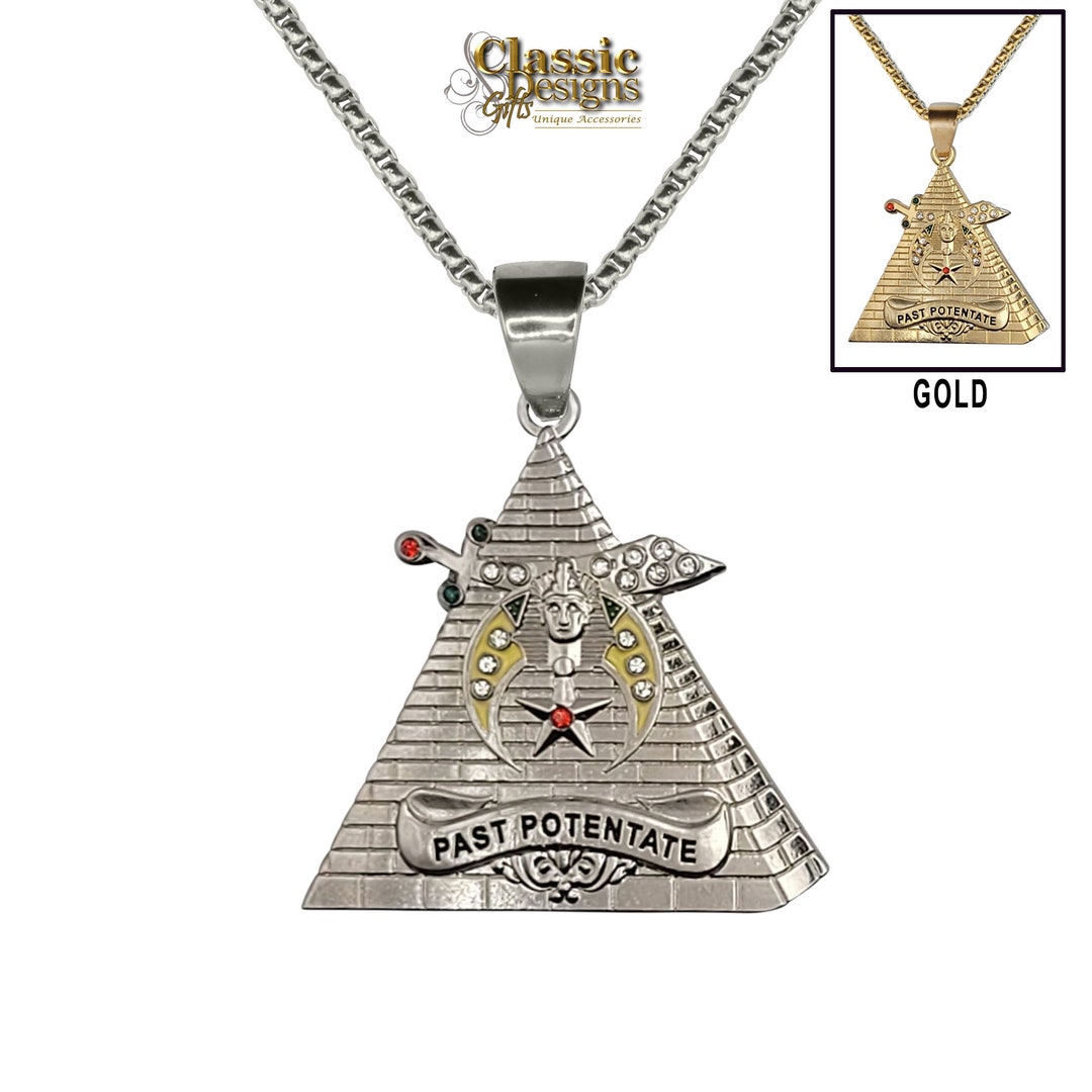 Shriners Past Potentate Stainless Steel Silver Masonic Large 1.5 ...