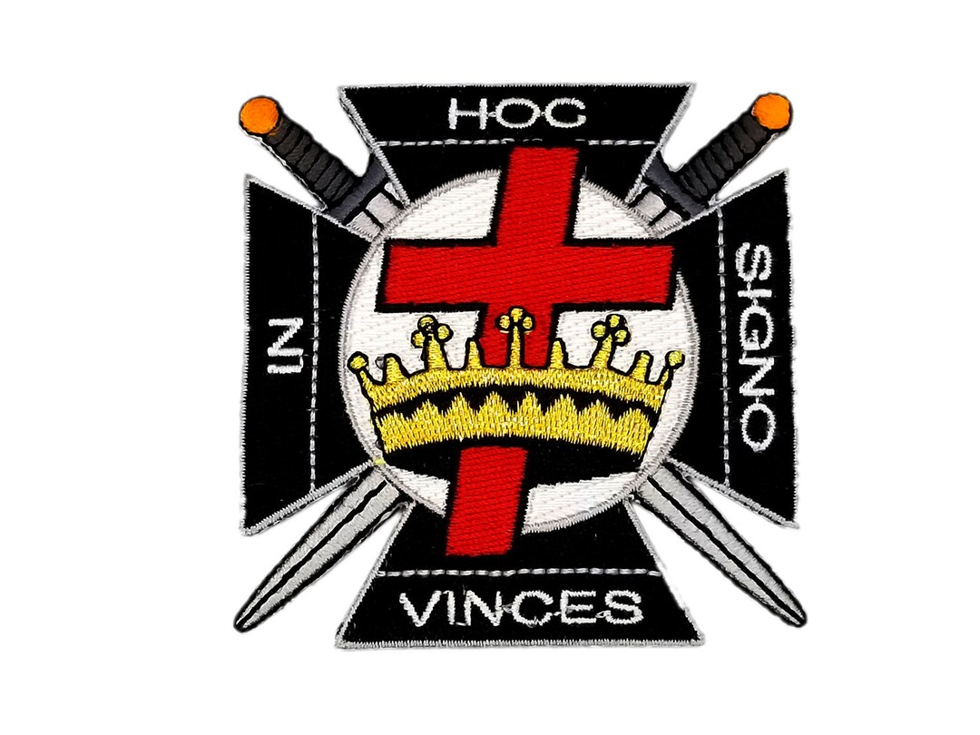 Knights Templar Embroidered Patch: Masonic York Rite Cross & Crown - Etsy