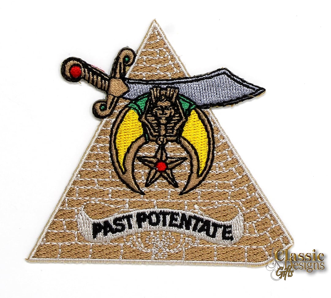 Shriner's Past Potentate Embroidery Iron-on/sew-on Patch, 3” Masonic ...
