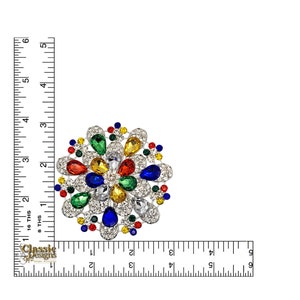 OES Order of the Eastern Crystal Brooch on Silver, OES Large 3-inch ...