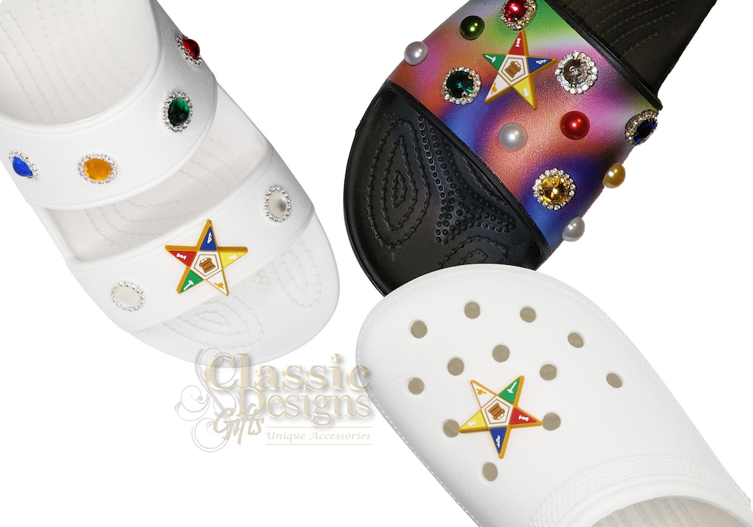 Order of the Eastern Star 3D PVC Shoe Charm, OES Pentagon-point UP ...