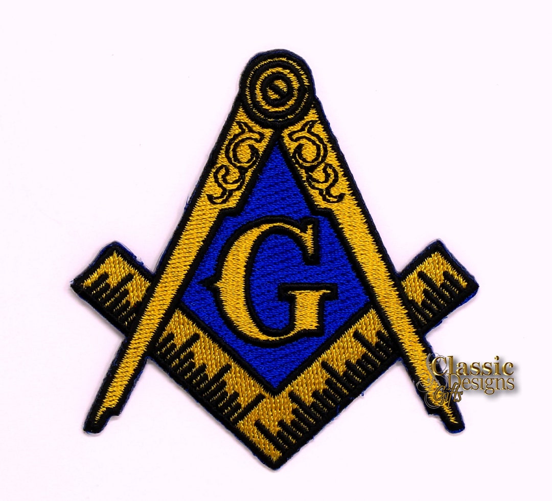 Masonic Embroidered Patch: Freemason Square Compass Symbol, Iron On/sew ...