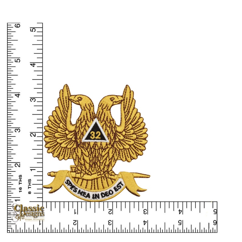 Scottish Rite 32nd Degree Double Eagle Embroidery Patch - 3" Freemason ...