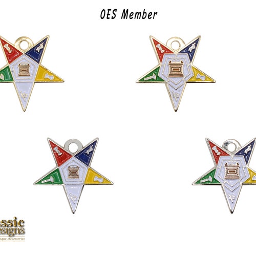 1 Round OES Order of the Eastern Star Charm Pendant - Etsy