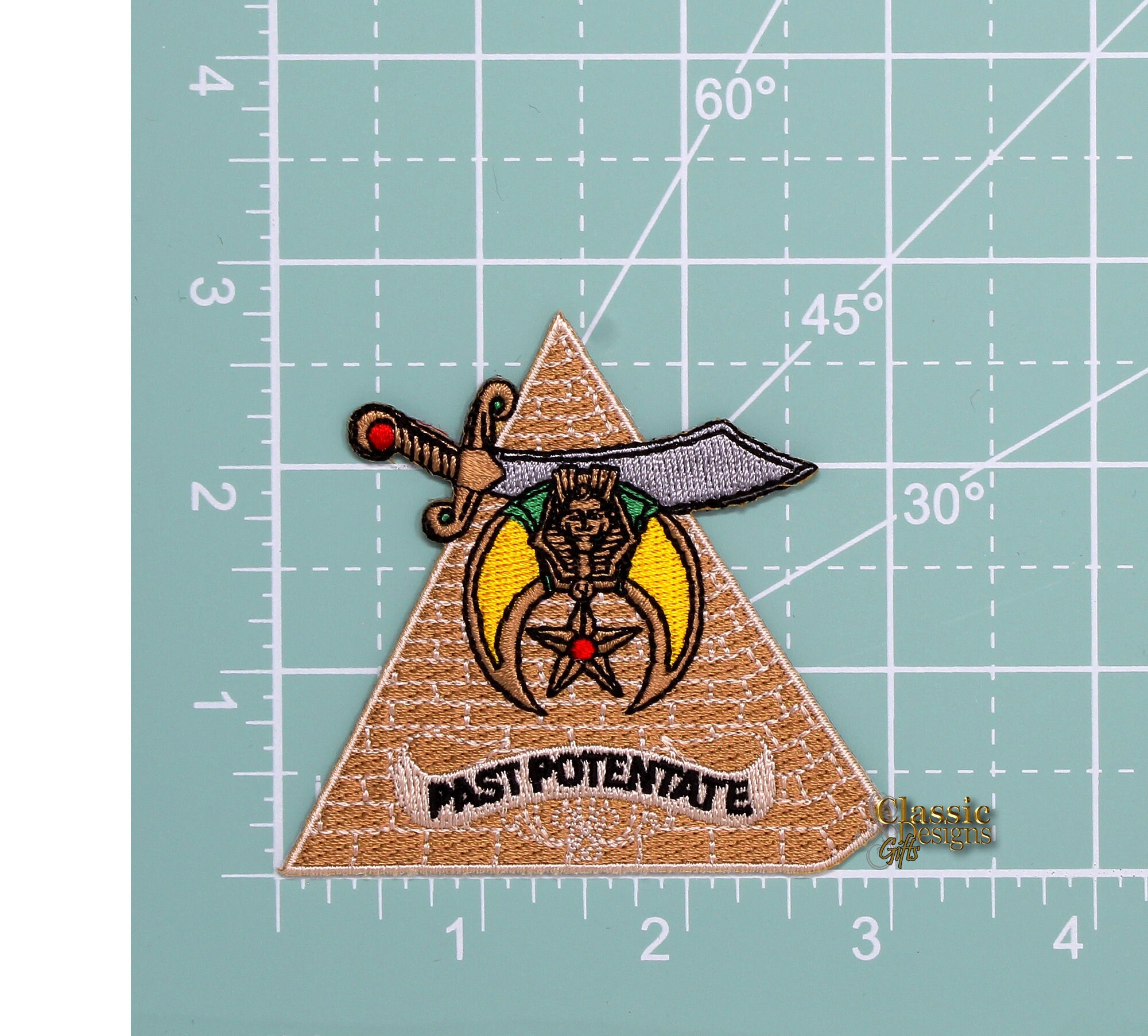 Shriner's Past Potentate Embroidery Iron-on/sew-on Patch, 3” Masonic ...