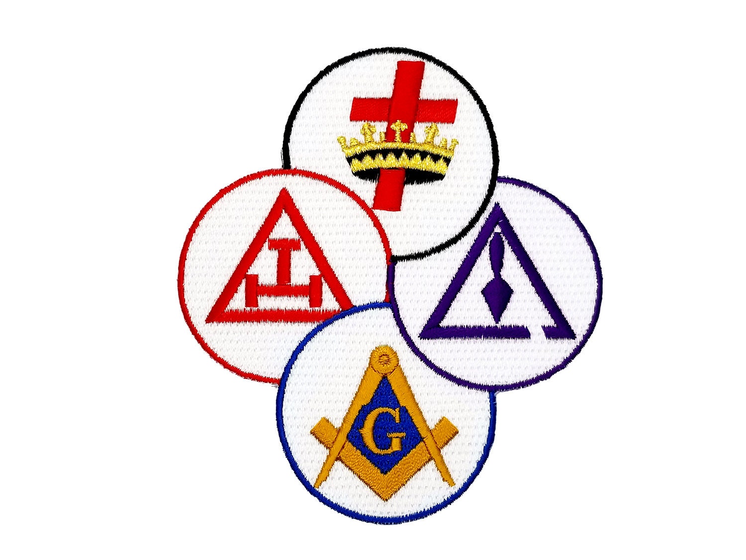 York Rite Embroidery Iron On/Sew On Patches 3 Masonic York | Etsy