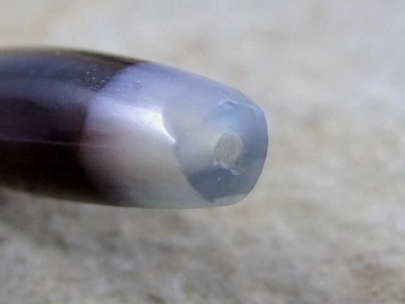 Authentic/ancient Very Rare Tibetan Black & White Chung Dzi Bead - 32mm ...