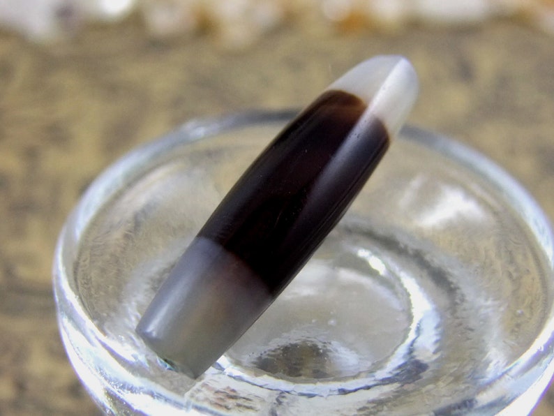 Authentic/ancient Very Rare Tibetan Black & White Chung Dzi Bead - 32mm ...