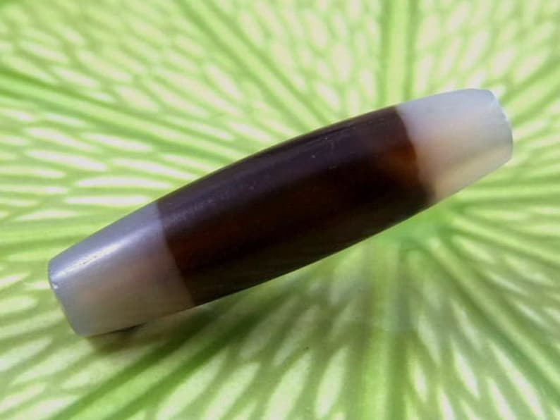 Authentic/ancient Very Rare Tibetan Black & White Chung Dzi Bead - 32mm ...