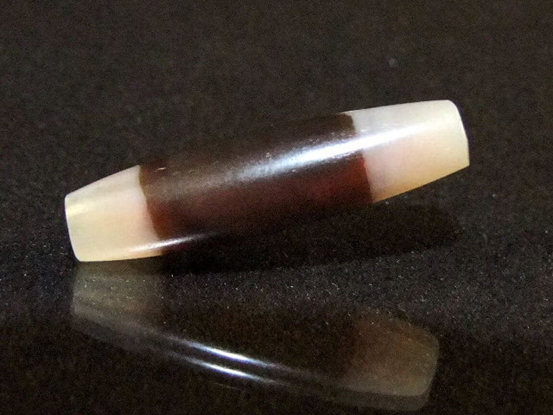 Authentic/ancient Very Rare Tibetan Black & White Chung Dzi Bead - 32mm ...