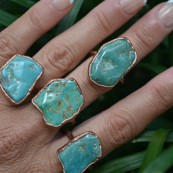 Raw Turquoise Ring - Etsy