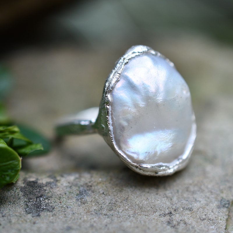 Big Pearl Ring - Etsy