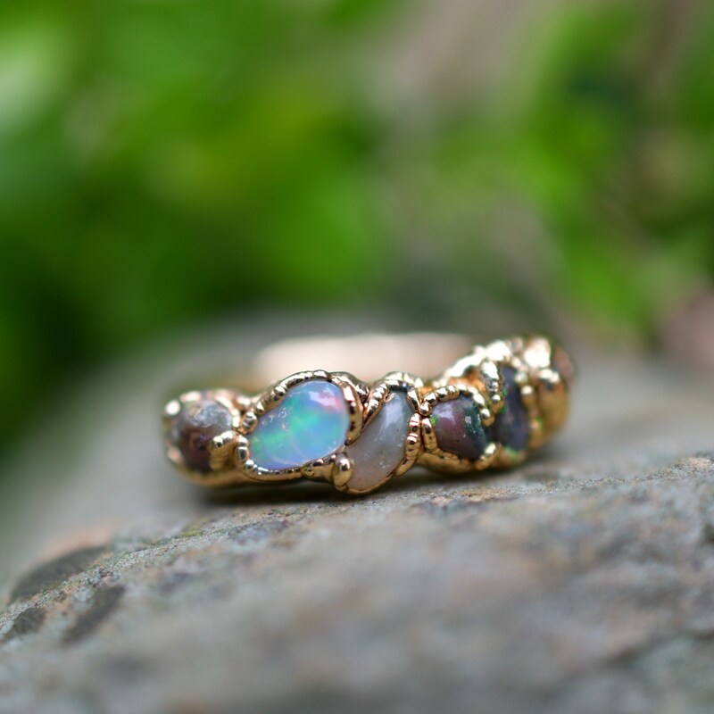 Opal Stacking Ring - Etsy
