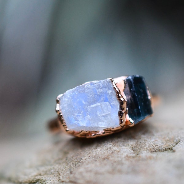 Raw Gem Ring - Etsy