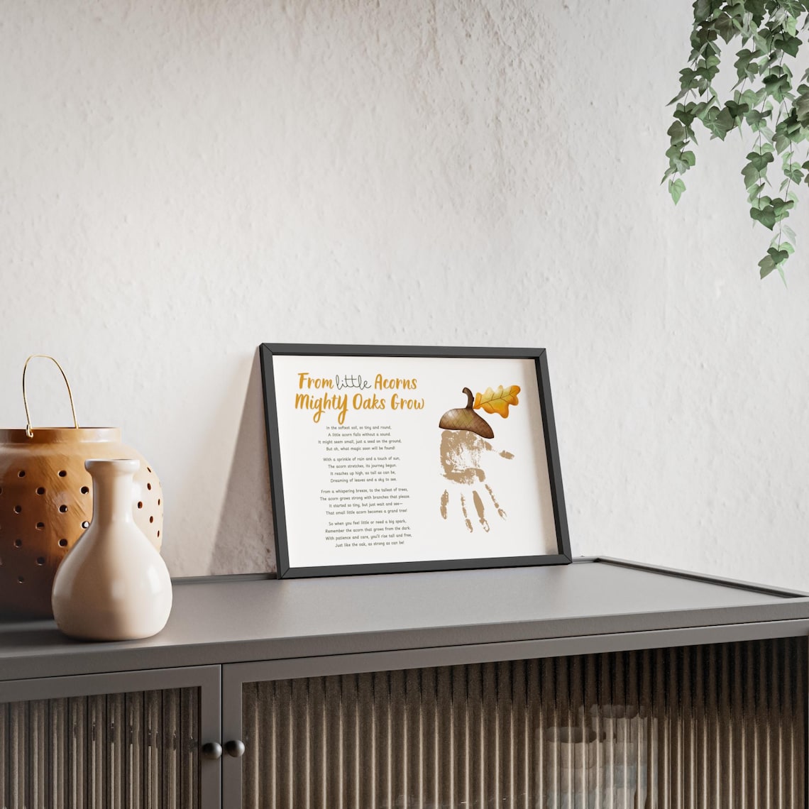 Printable "from Small Acorns Mighty Oaks Grow" Poem With Handprint ...