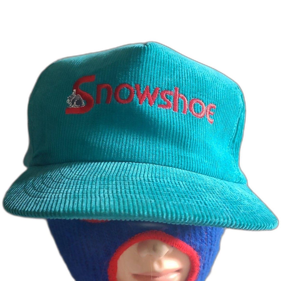 Vintage Snowshoe Corduroy Snapback Hat - Etsy