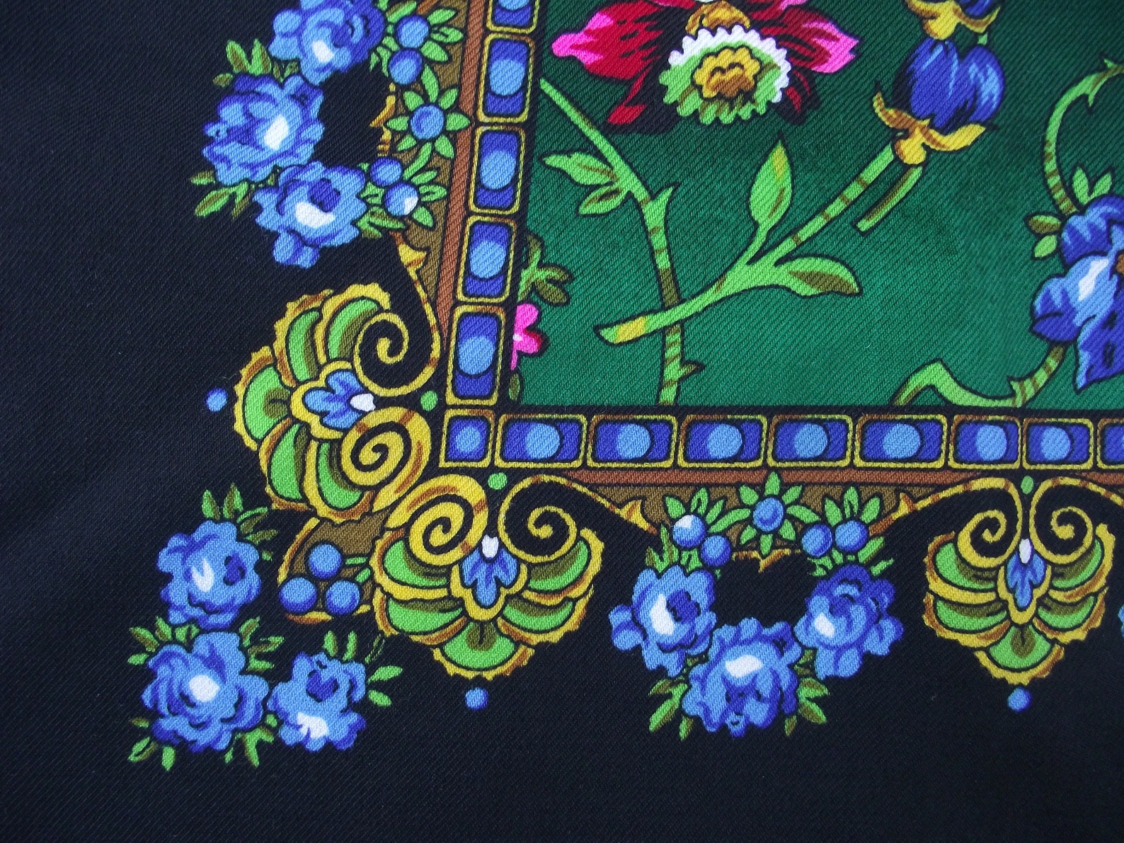 Russian scarf Soviet Floral Shawl Vintage Ukrainian Romanian | Etsy