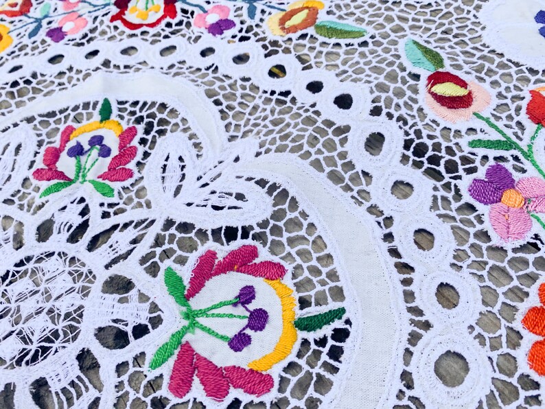 Traditional Hungarian Matyo Hand Embroidered Kalocsai - Etsy