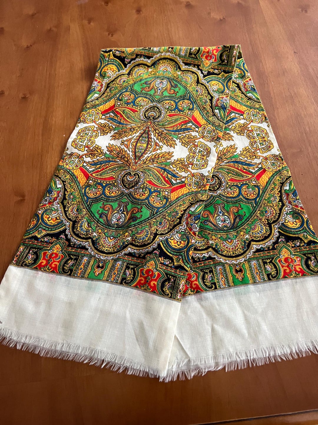 Unique Very Rare Scarf Beautiful Man’s Neck Scarf Vintage Soviet Floral ...