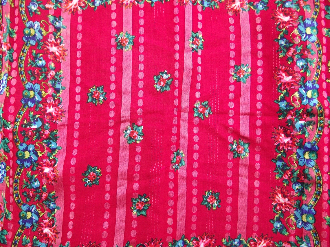 Romanian Wool Shawl Russian Scarf Soviet Floral Vintage Shawl Old Shawl ...