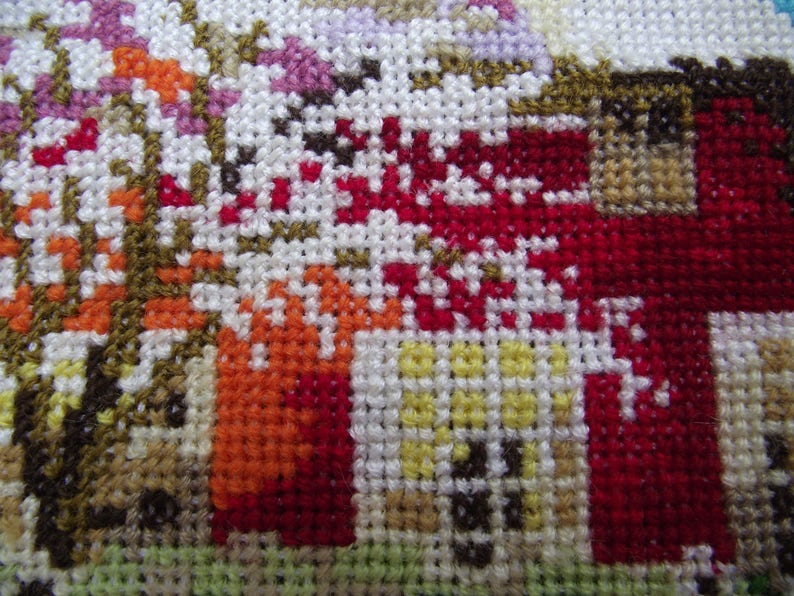 Finished Completed Cross Stitch Incredibly Handmade - Etsy