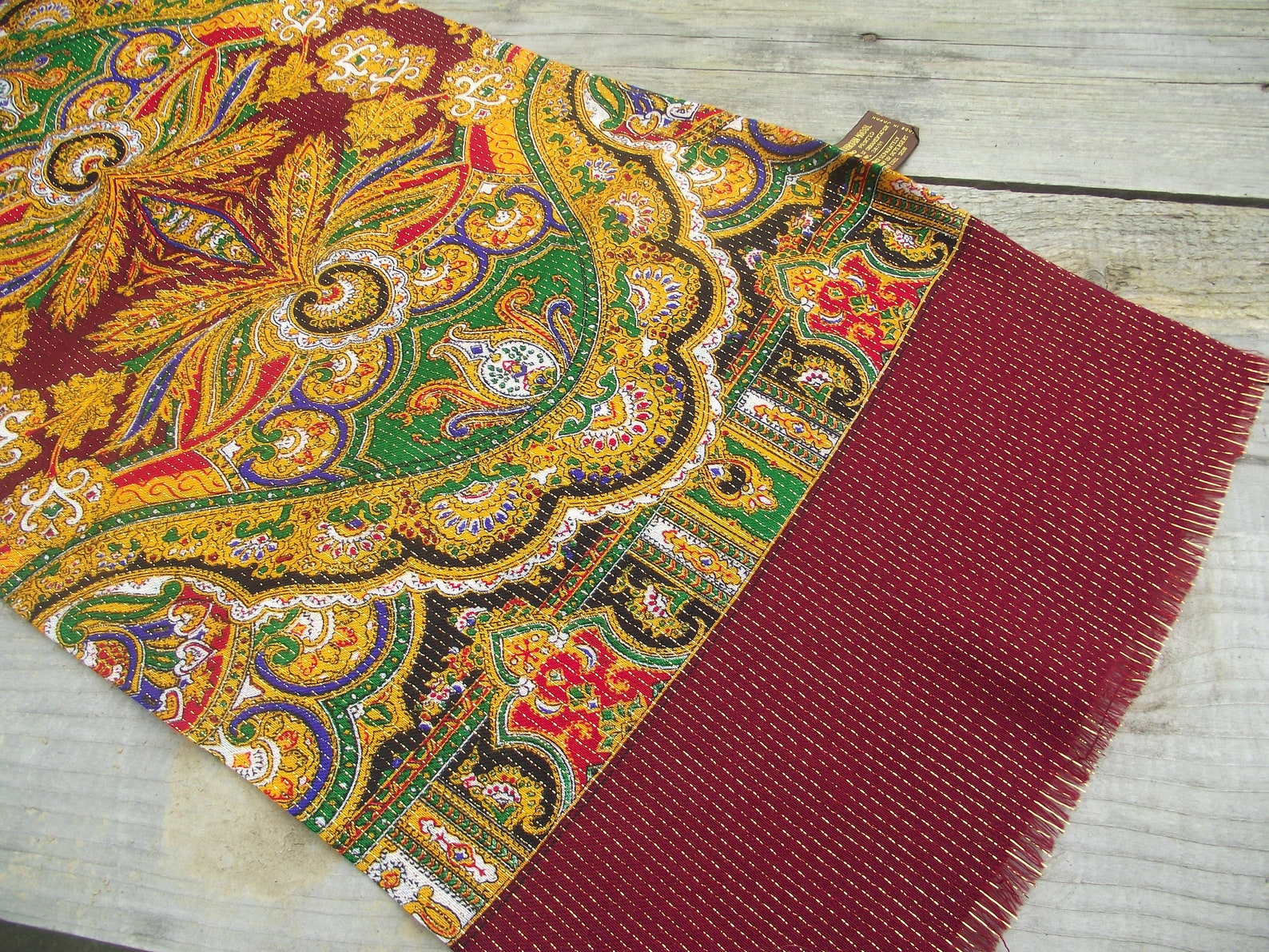 Beautiful Man’s Neck Scarf Vintage Soviet Floral Ukrainian Romanian ...
