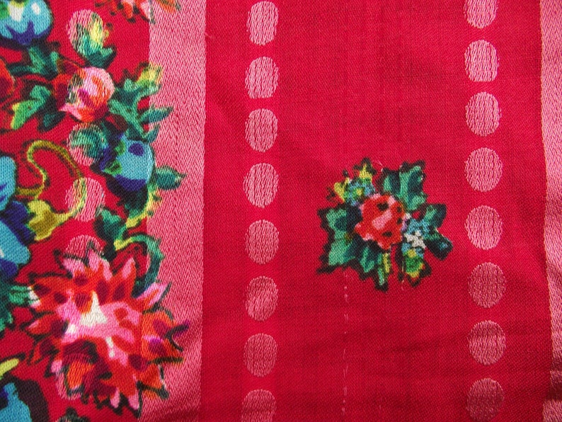 Romanian Wool Shawl Russian Scarf Soviet Floral Vintage Shawl Old Shawl ...