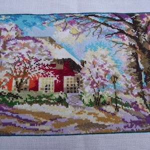 Finished Completed Cross Stitch Incredibly Handmade Embroidered Picture ...