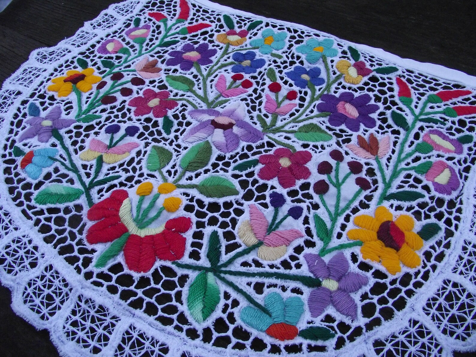 Traditional Hungarian Matyo Apron Skirting Pinafore Hand - Etsy