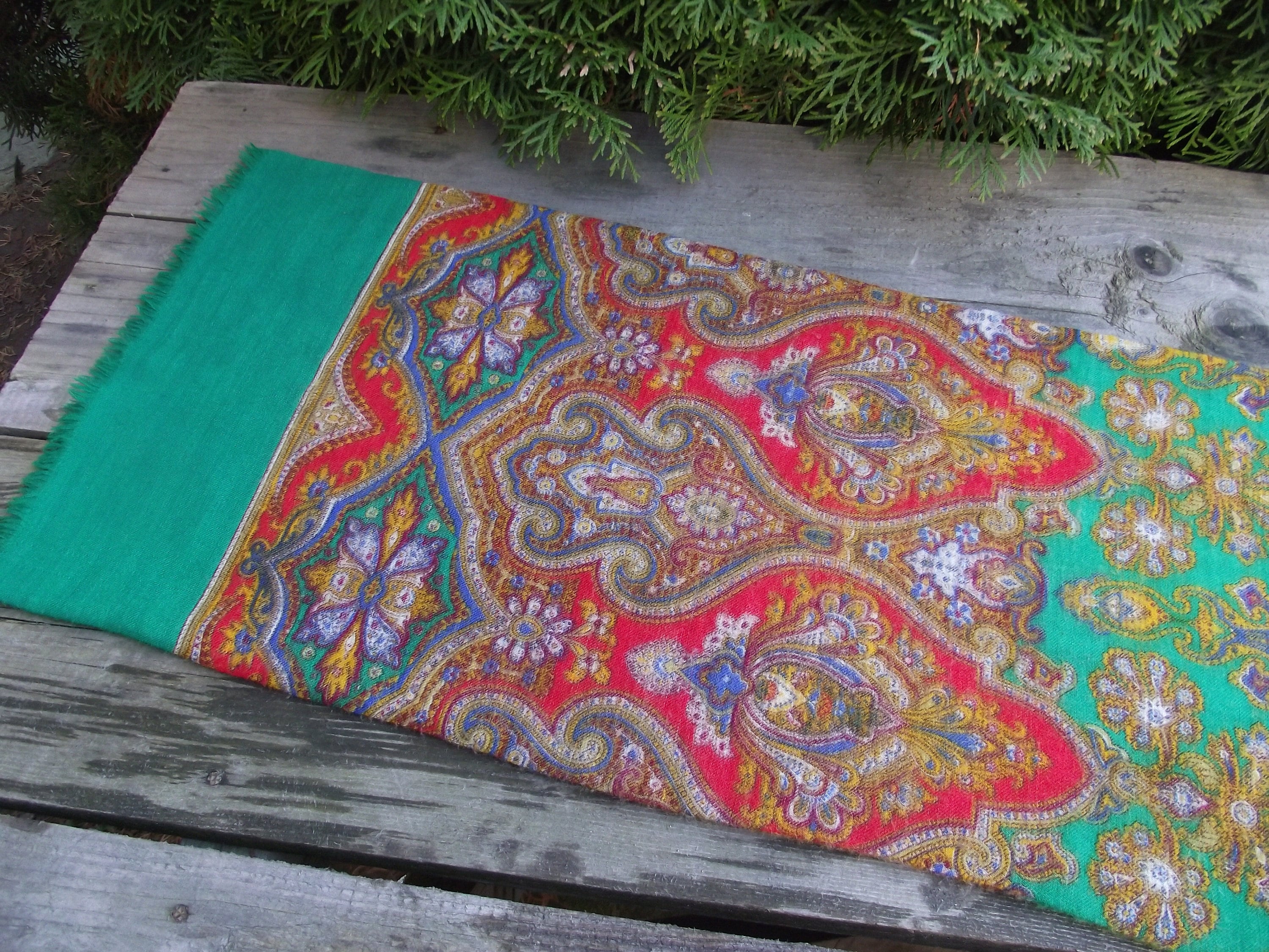 Beautiful Man’s Neck Scarf Vintage Soviet Floral Ukrainian Romanian ...