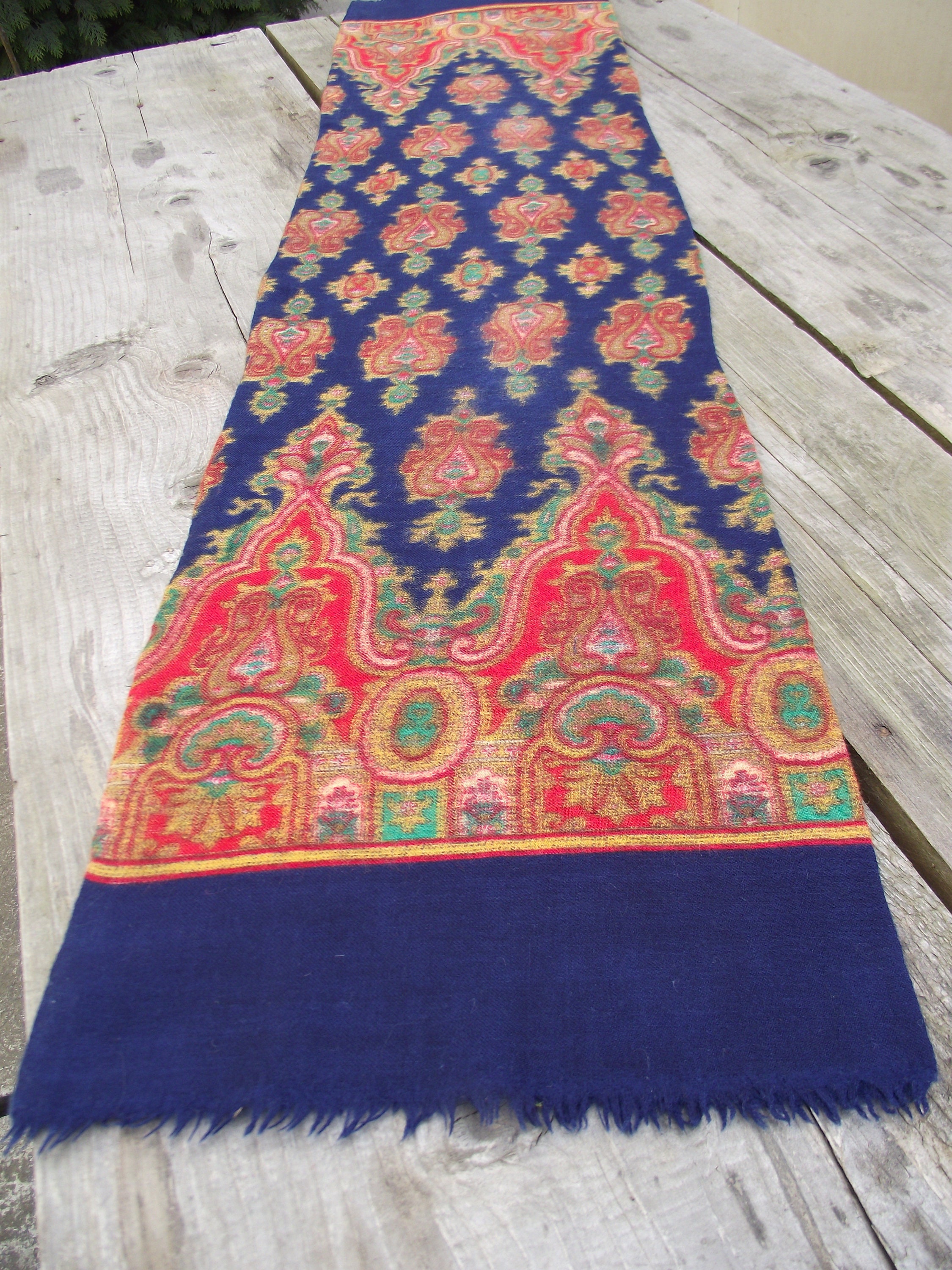 Beautiful Man’s Neck Scarf Vintage Soviet Floral Ukrainian Romanian ...