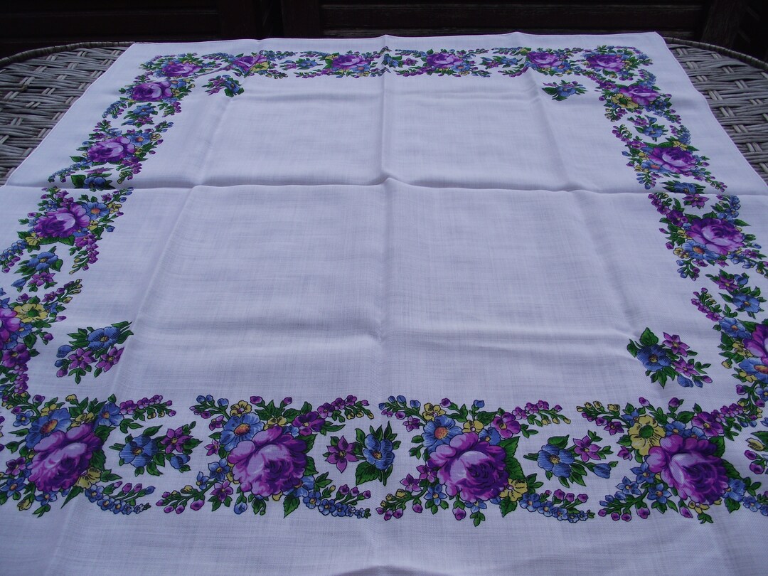 Romanian Wool Shawl Russian Scarf Soviet Floral Vintage Shawl - Etsy