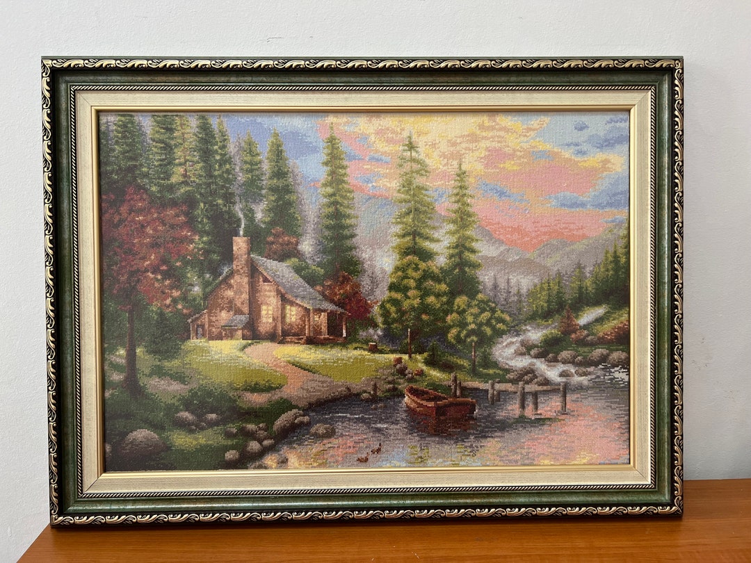 Finished Completed Cross Stitch New Finished Embroidered Painting ...