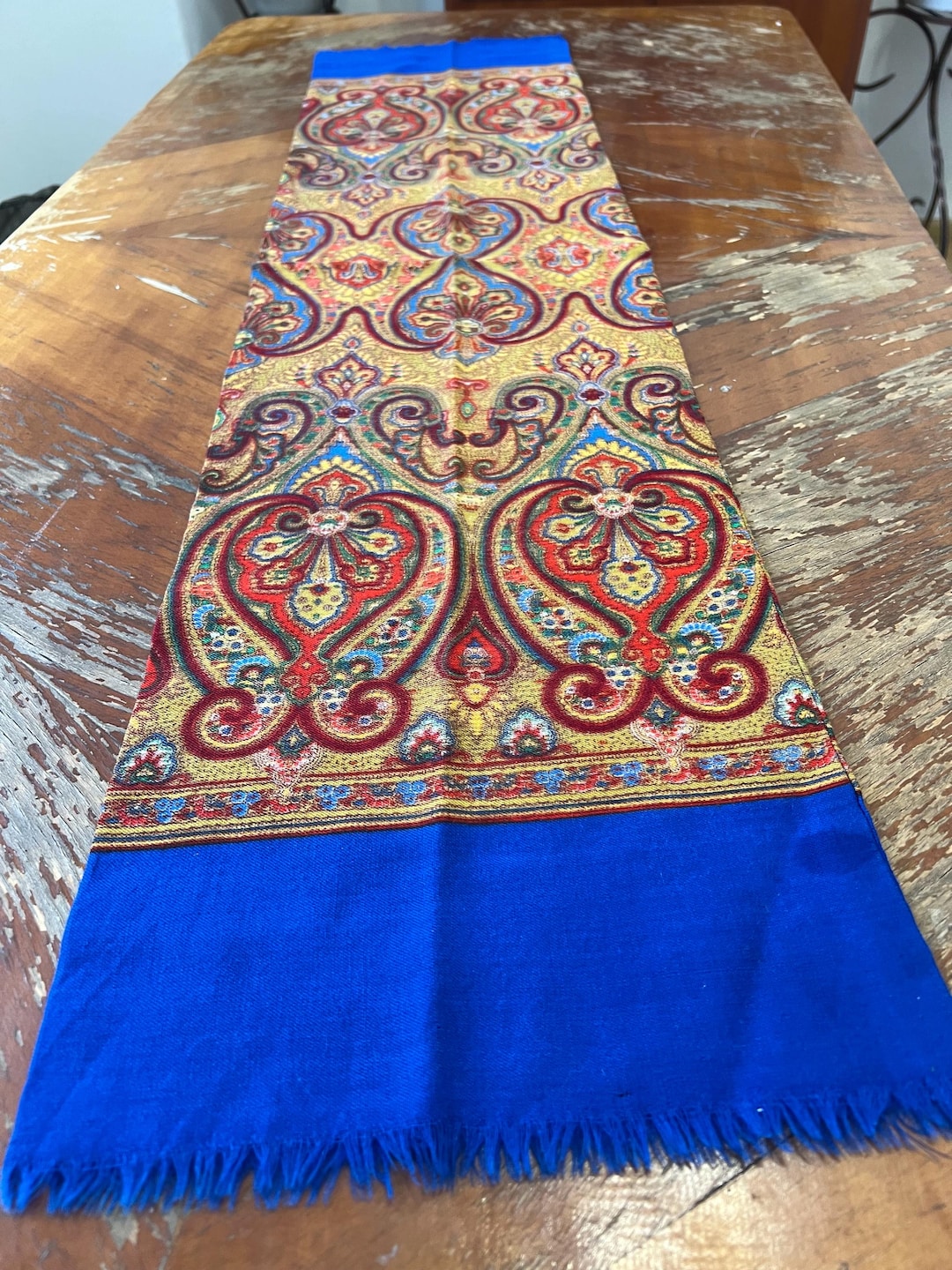 Unique Very Rare Scarf Beautiful Man’s Neck Scarf Vintage Soviet Floral ...