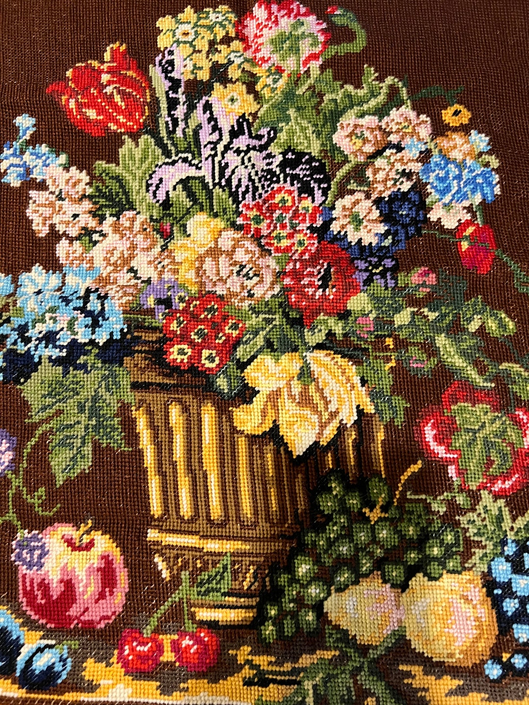 Finished Completed Tapestry Half Cross Incredibly Beautiful Handmade ...