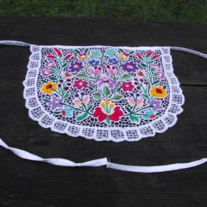 Traditional Hungarian Matyo Apron Skirting Pinafore Hand Embroidered ...