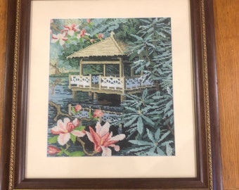 Finished Completed Cross Stitch Finished Embroidered Painting ...