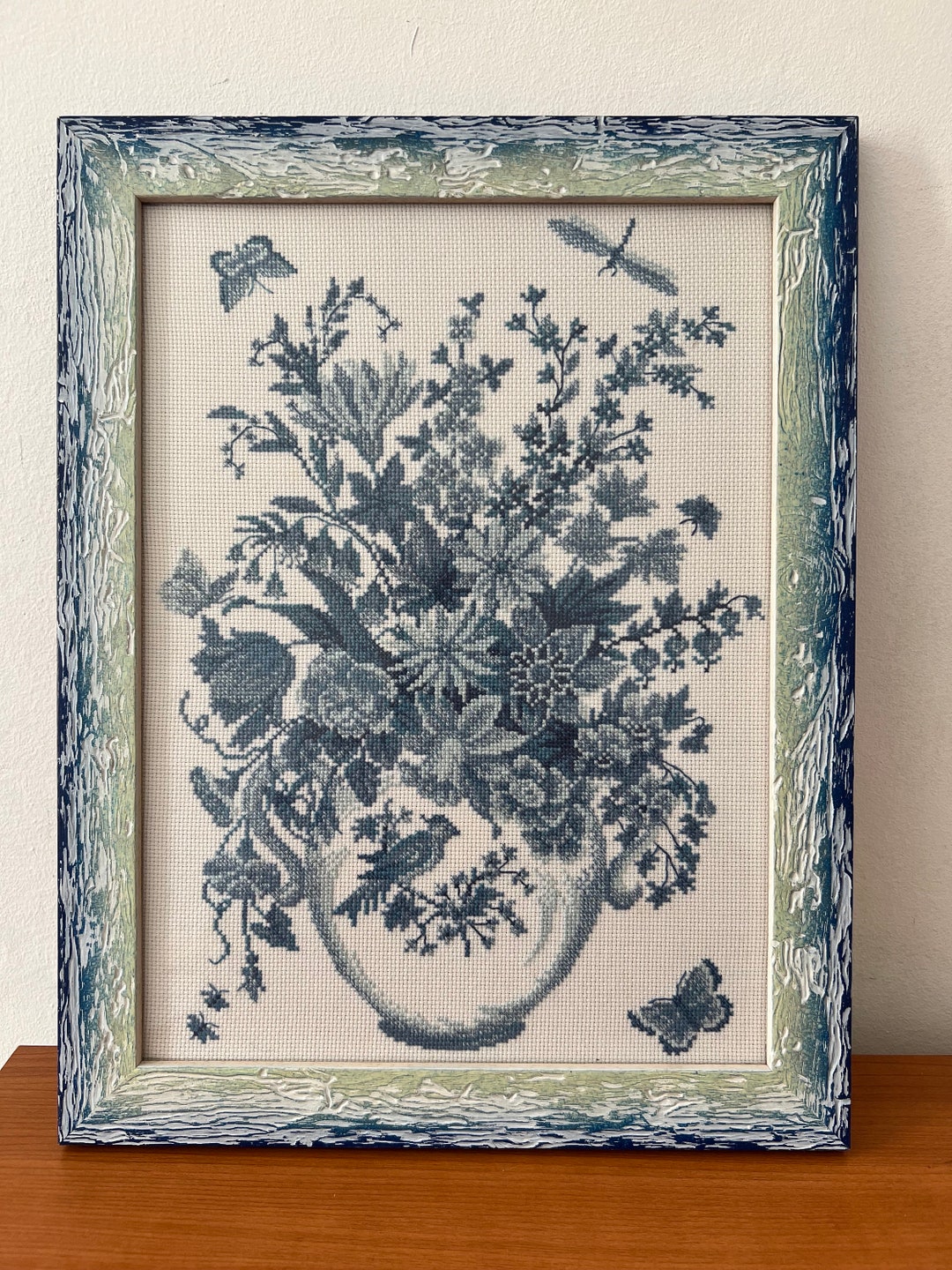 Finished Completed Cross Stitch Handmade Embroidered Picture Gobelin ...