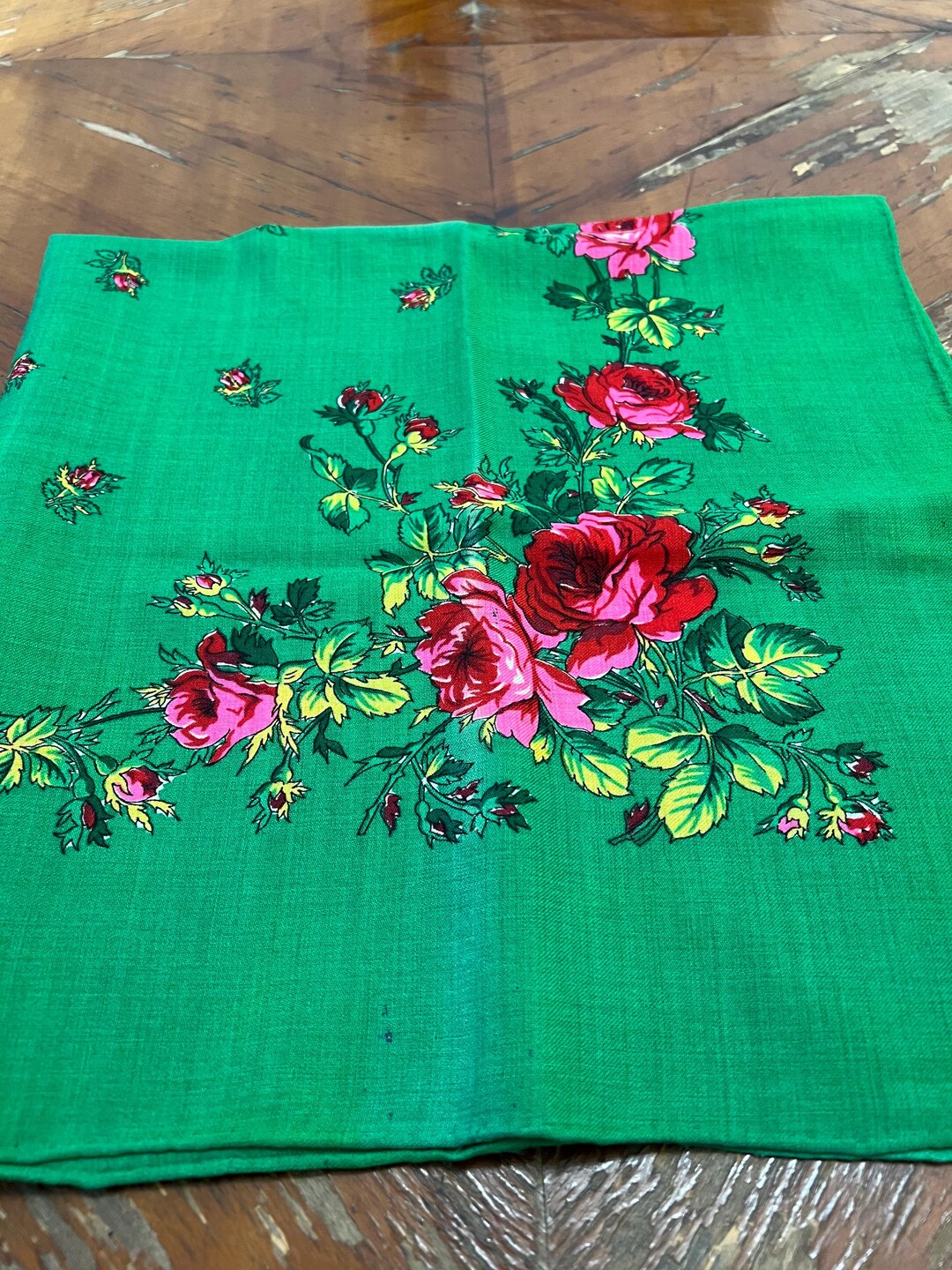 Ukrainian Renovated Romanian Wool Shawl Russian Soviet Floral Vintage ...