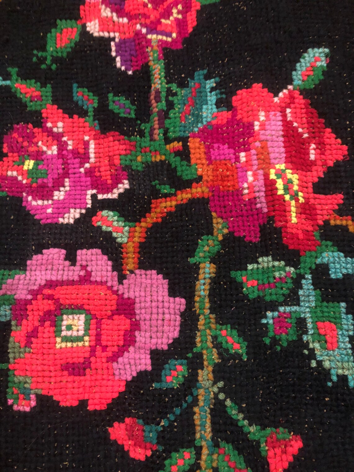 Very Heavy Ukraine Carpet Cross-stitch Old Antique Rug Kilim Embroidery ...