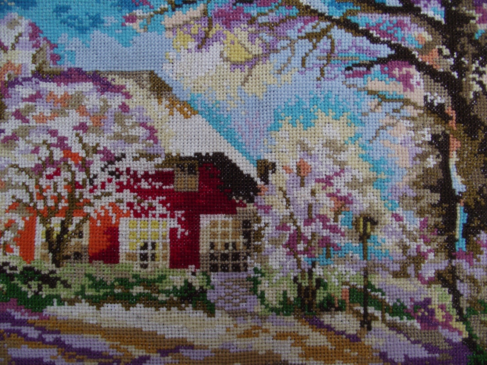 Finished Completed Cross Stitch Incredibly Handmade - Etsy