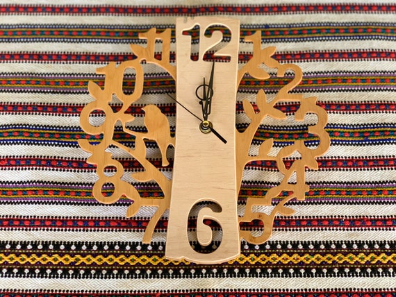 Wooden Original Wall Clock Modern Clocks Laser Cut Home Decor | Etsy
